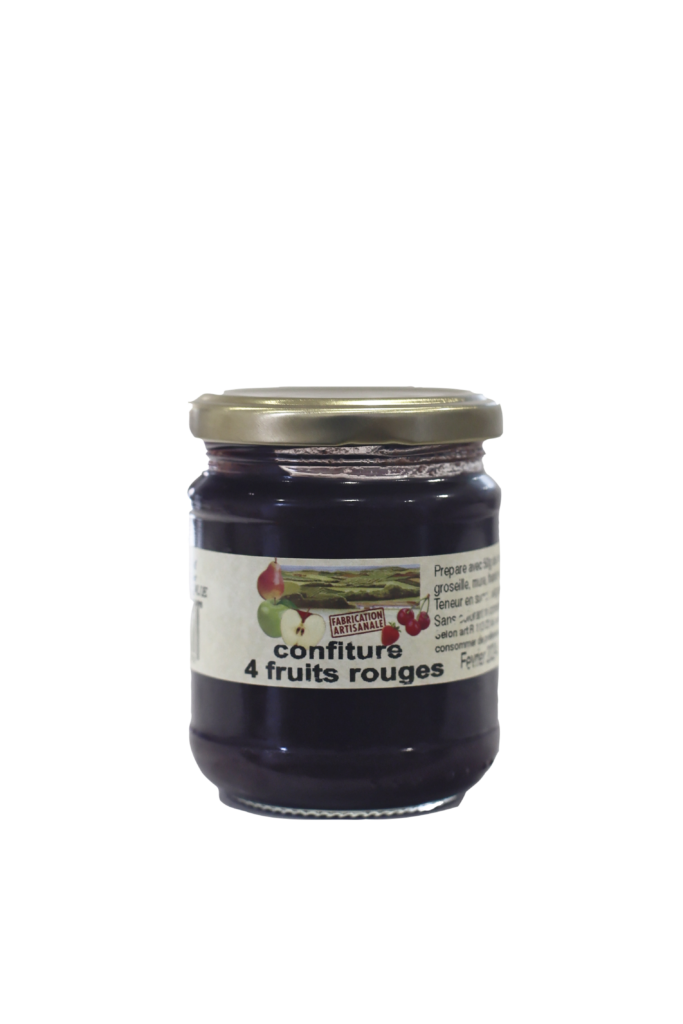 Confiture 4 fruits rouges 220g
